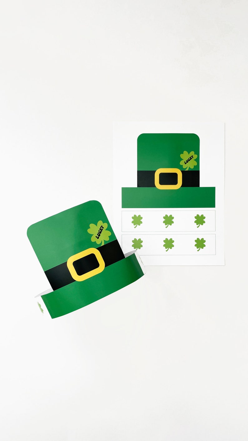 Leprechaun Hat Template St Patrick's Day Printable | DIY Kids Costume ...