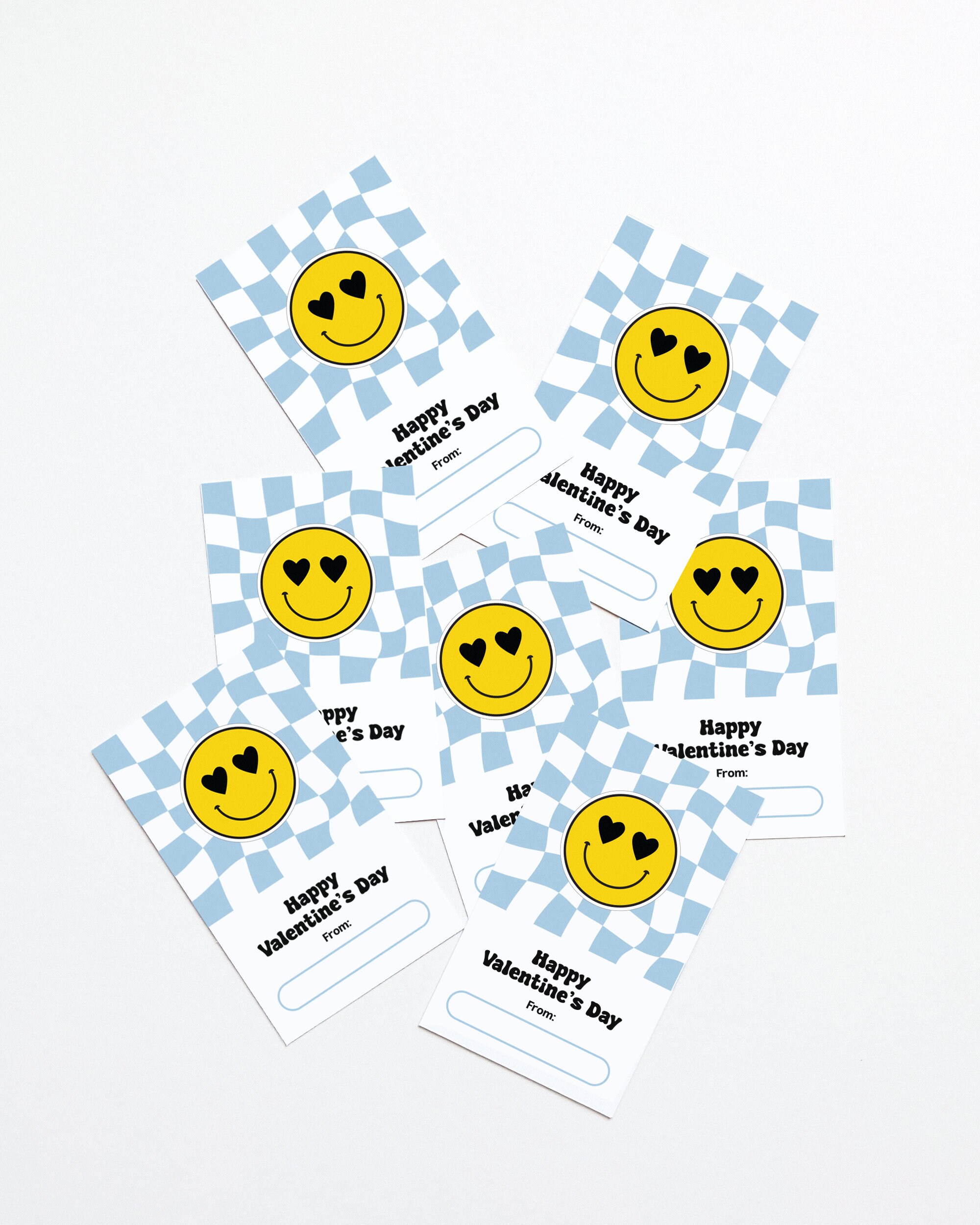 Smiley Face Valentine's Day Gift Tag | Favor Tag | Instant Digital ...