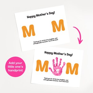 Mother's Day Handprint Art Printable | DIY Personalized Gift for Mom ...