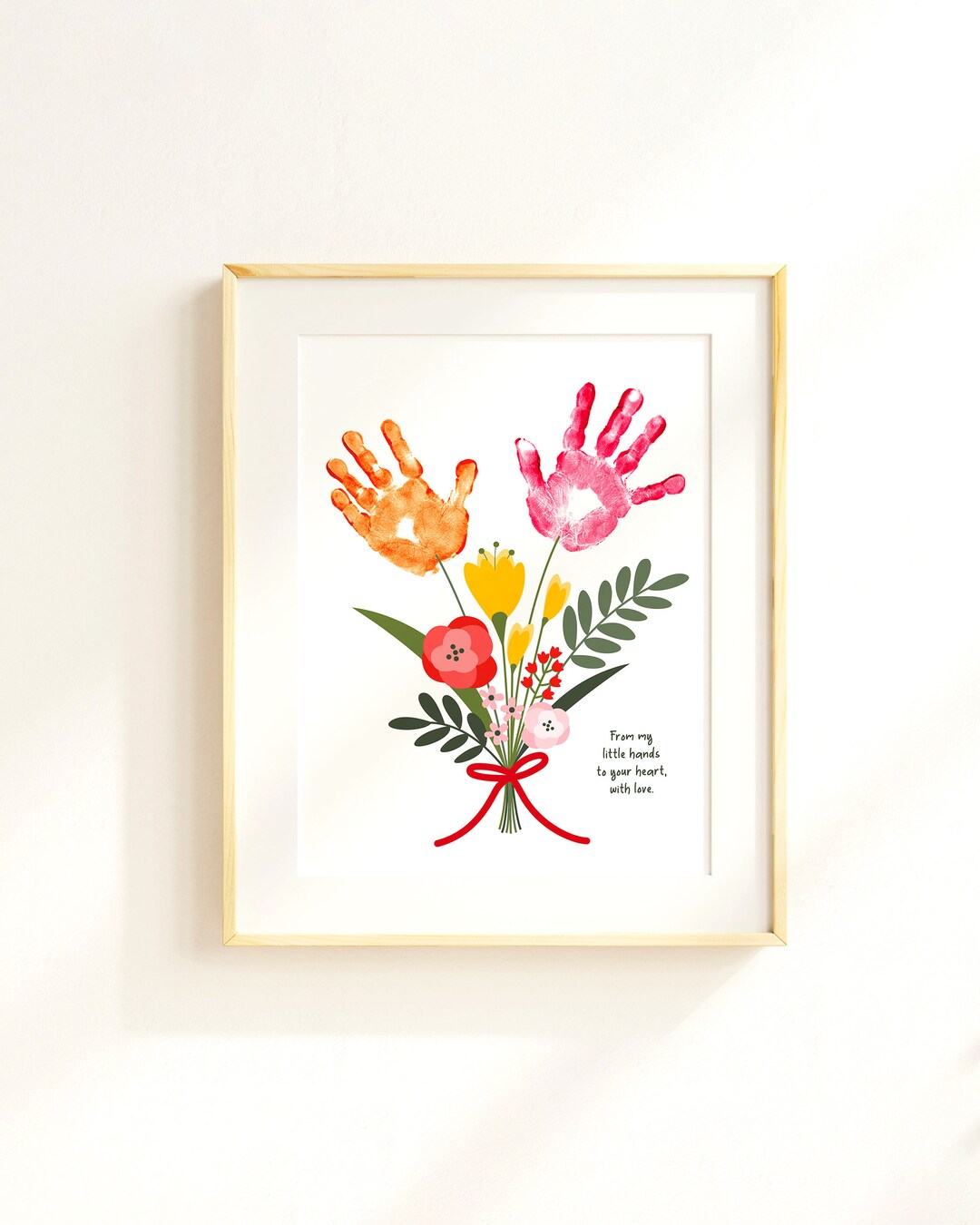Mother's Day Handprint Art Printable | DIY Personalized Gift for Mom ...