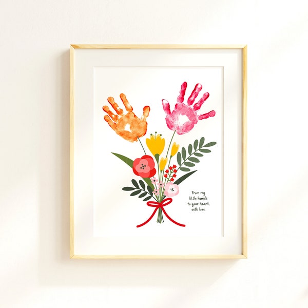 Mothers Day Handprint Art - Etsy