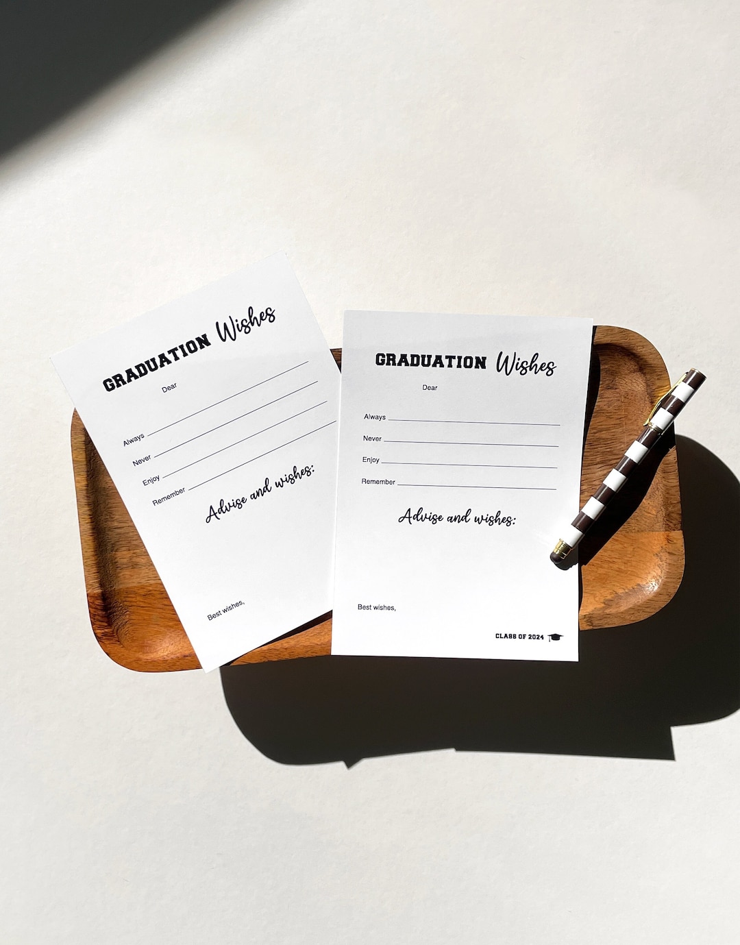 Printable Graduation Wishes Card for Graduation Party Game | Words of ...