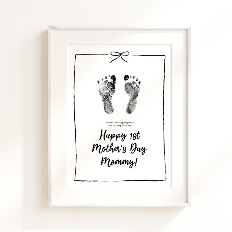 Mothers Day Footprint Art - Etsy