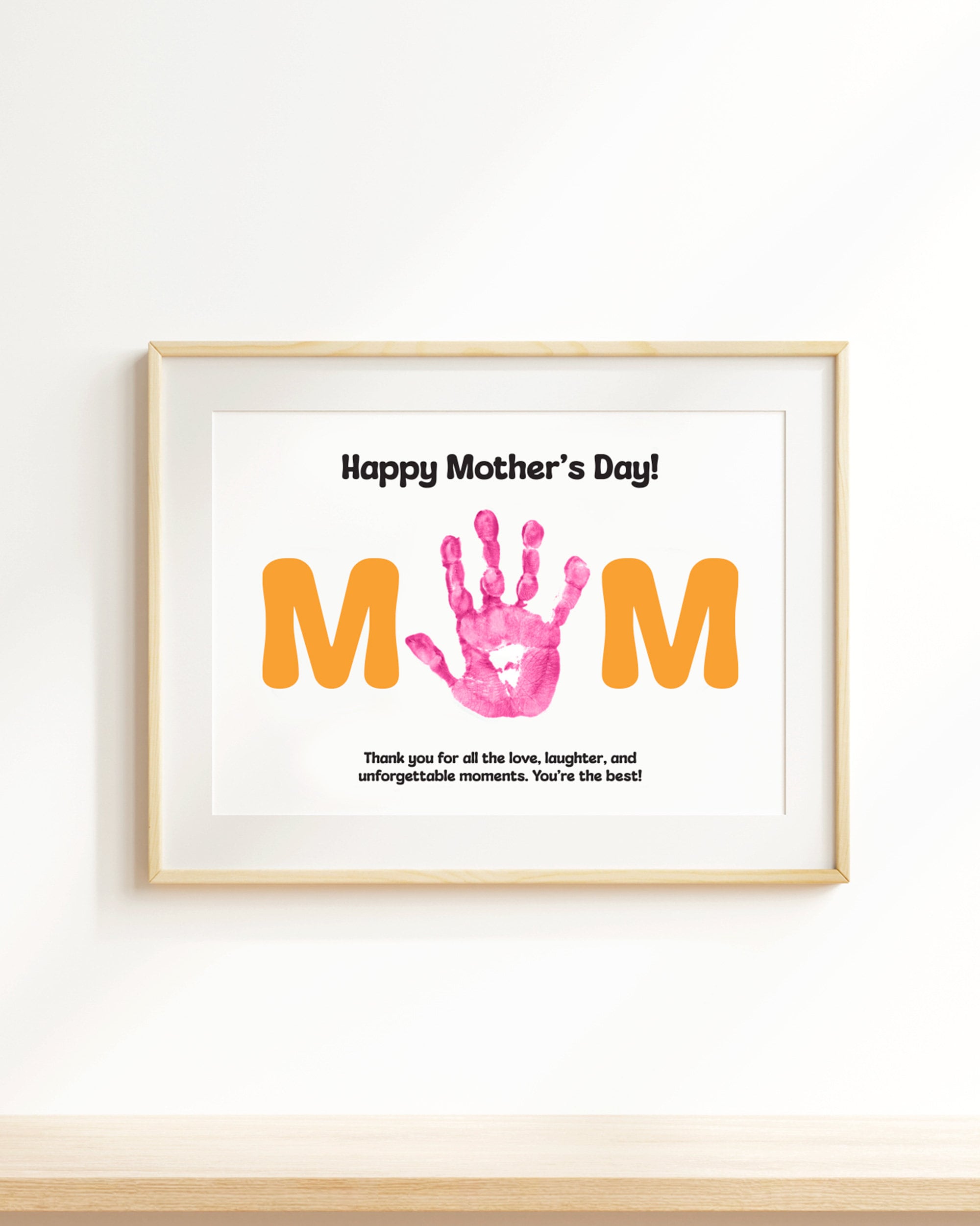 Mother's Day Handprint Art Printable DIY Personalized Gift for Mom ...