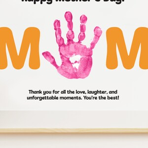 Mother's Day Handprint Art Printable | DIY Personalized Gift for Mom ...
