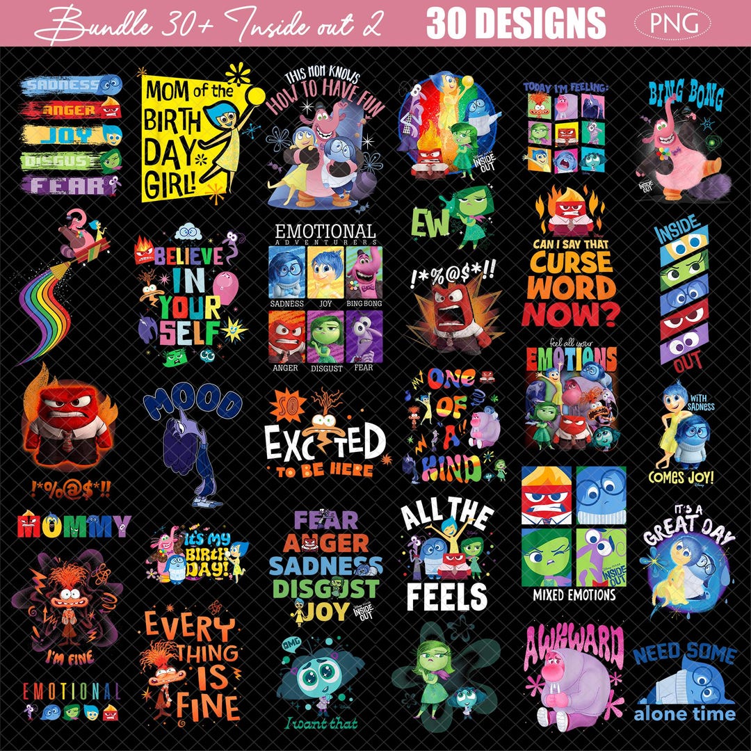 Inside Out 2 Bundle Png, Today I Feel Png, Inside Out Characters, It's ...