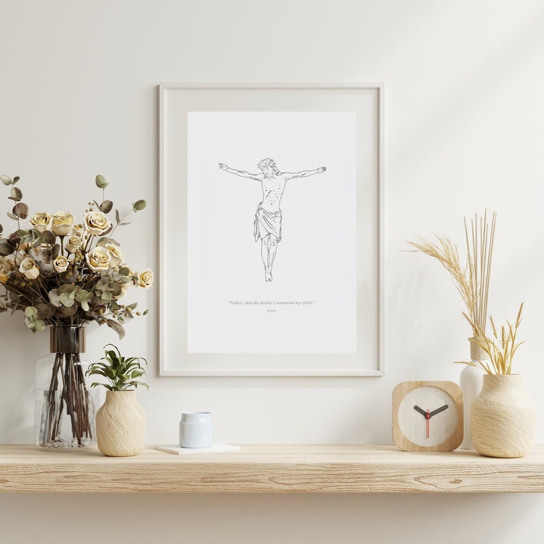 Jesus on the Cross. Beautiful Fine Art Print: Father, Into Thy Hands I ...