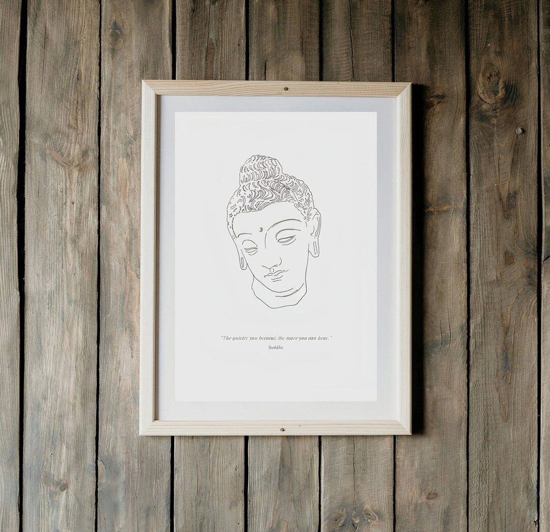 Buddha Portrait With Inspirational Quote Buddhist Wall Art Print A4 ...