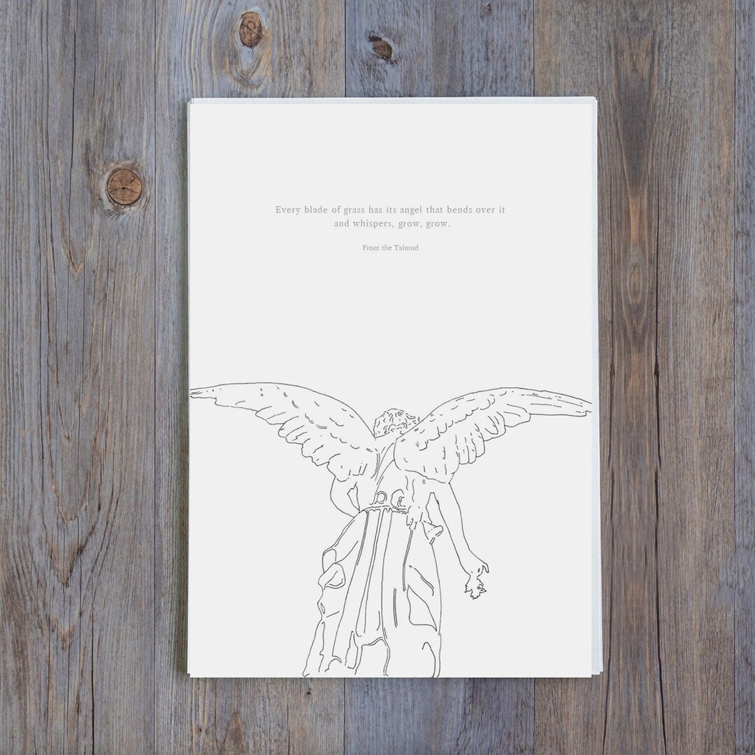 Guardian Angel Wings Art Print: Every Blade of Grass Has Its Angel That ...
