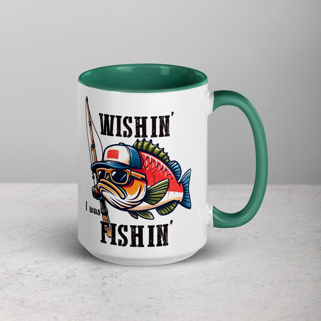 Funny Fishing Mug With Color Inside Coffee Mug Coffee Cup Drinkware - Etsy
