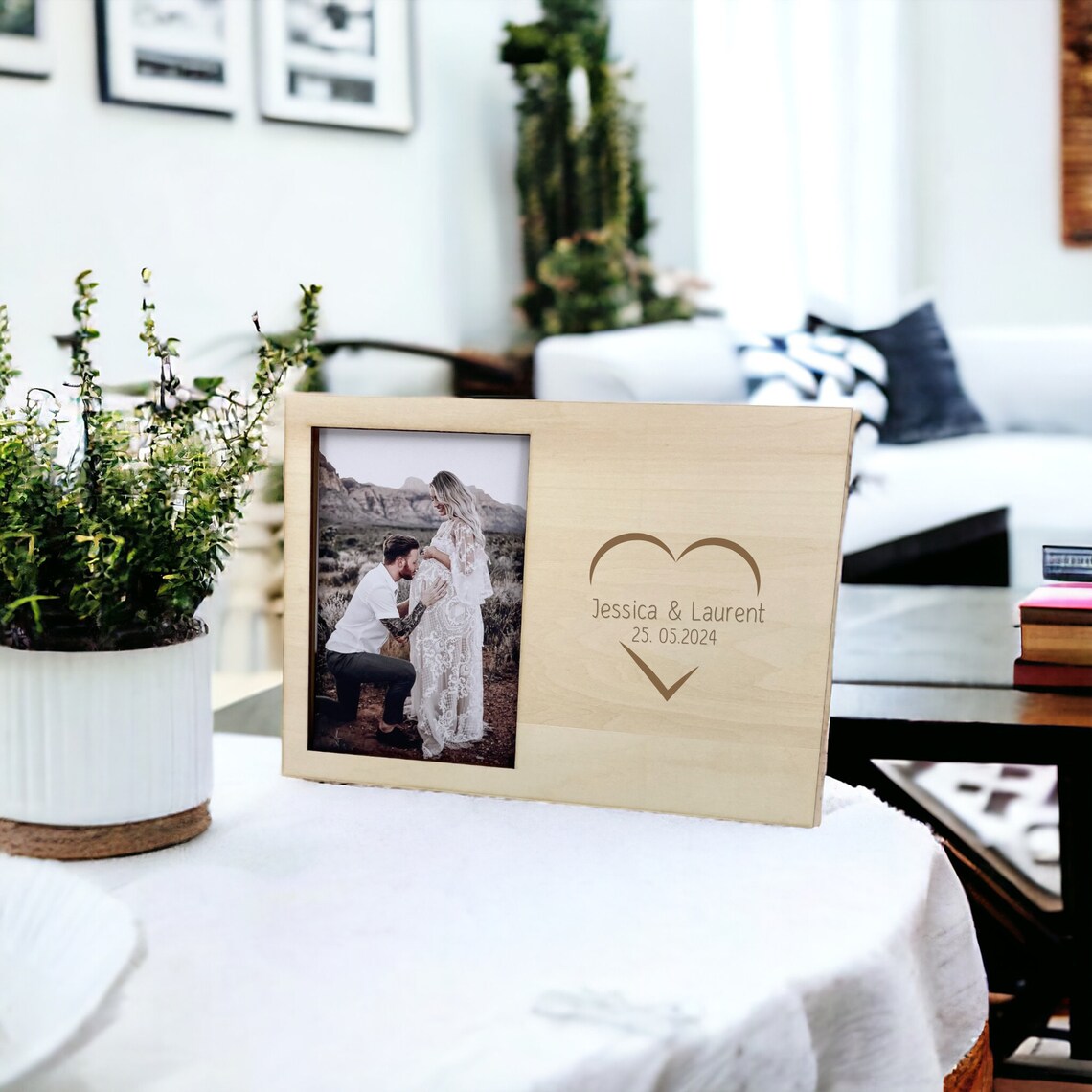 Wedding Photo Frame Engraved Photo Framework Picture Frame Mr and Mrs ...