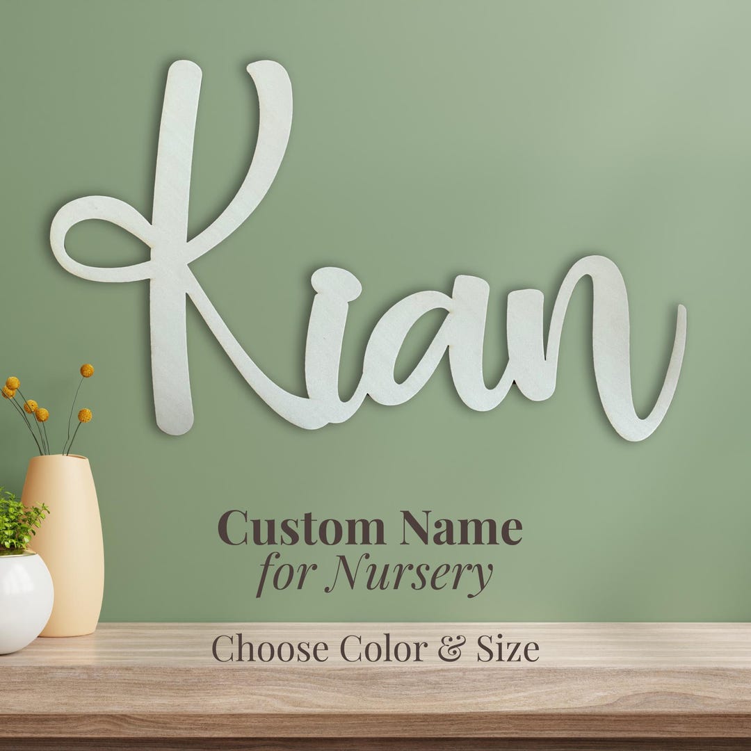 Personalized Name Decor Wooden Name Wall Decor Door Name Plaque Nursery ...