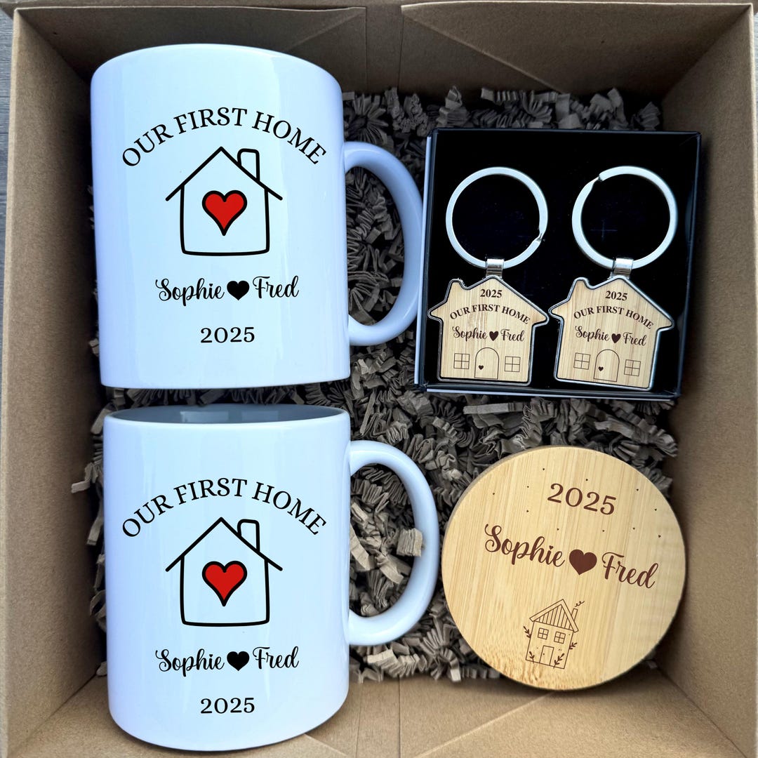 Housewarming Gift Set Matching Mug Couple Gift House Warming Home Decor ...