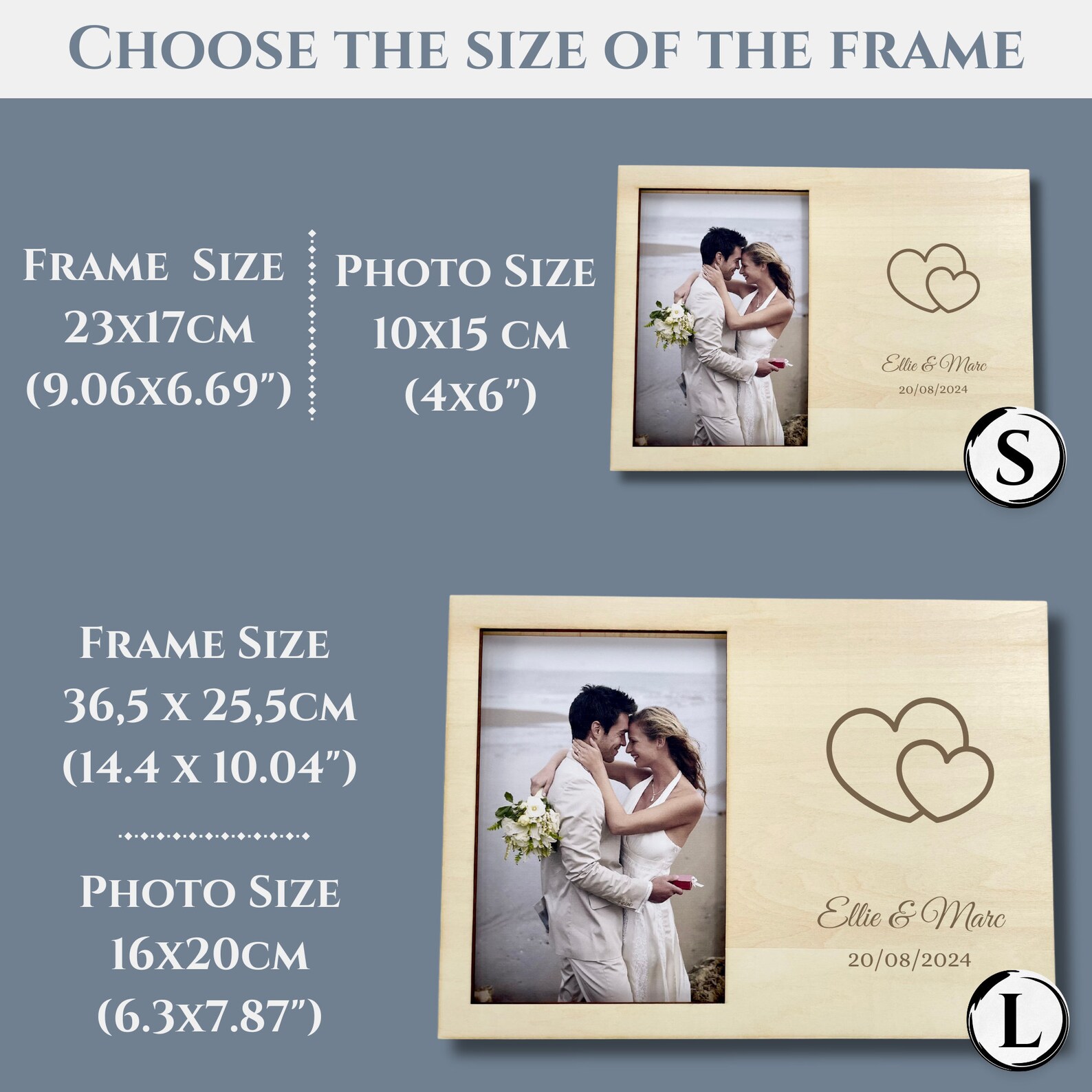 Wedding Photo Frame Engraved Photo Framework Picture Frame Mr and Mrs ...