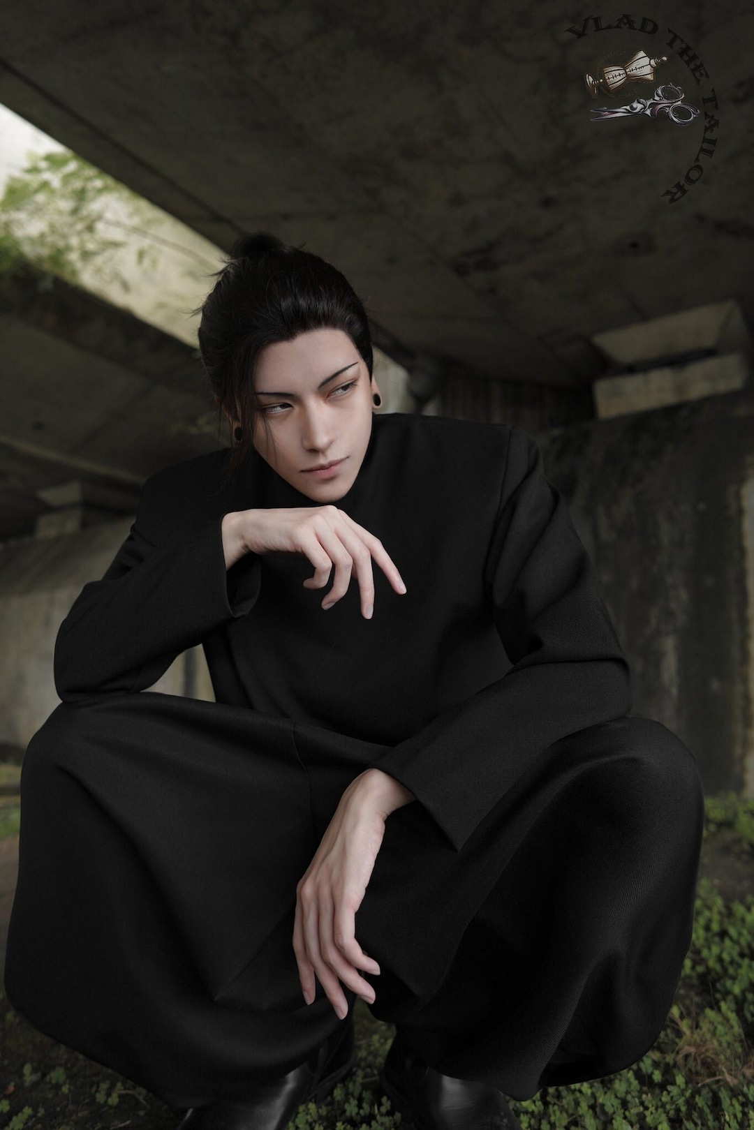 Cosplay, Suguru Geto, Wig, Green, Halloween, Earrings - Etsy