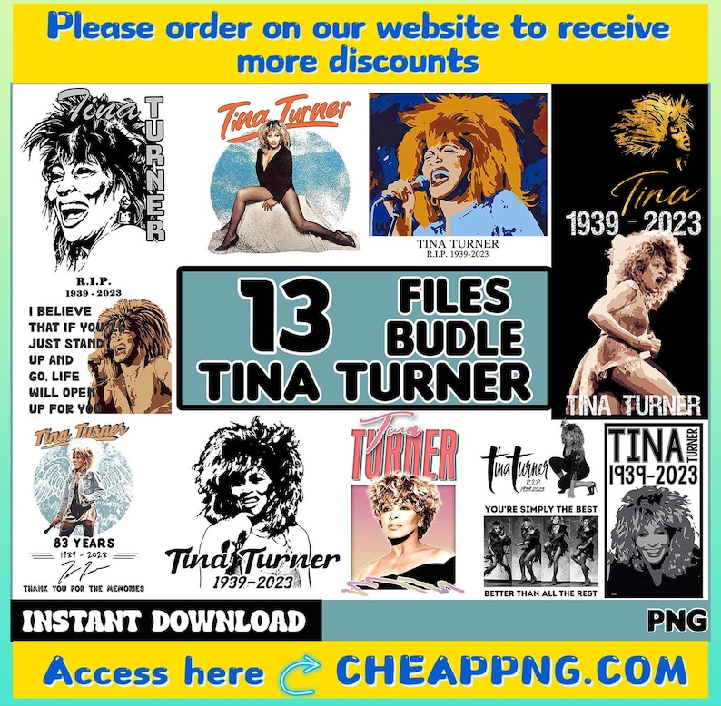 Tina Turner Bundle / Iconic Singer/ Silhouette 70s 80s Music / Svg Png ...