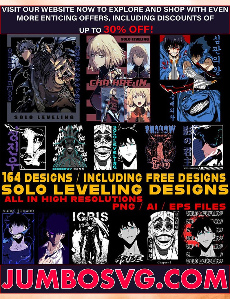 Solo Leveling Bundle Pack Designs and Free Designs , High Resolution ...
