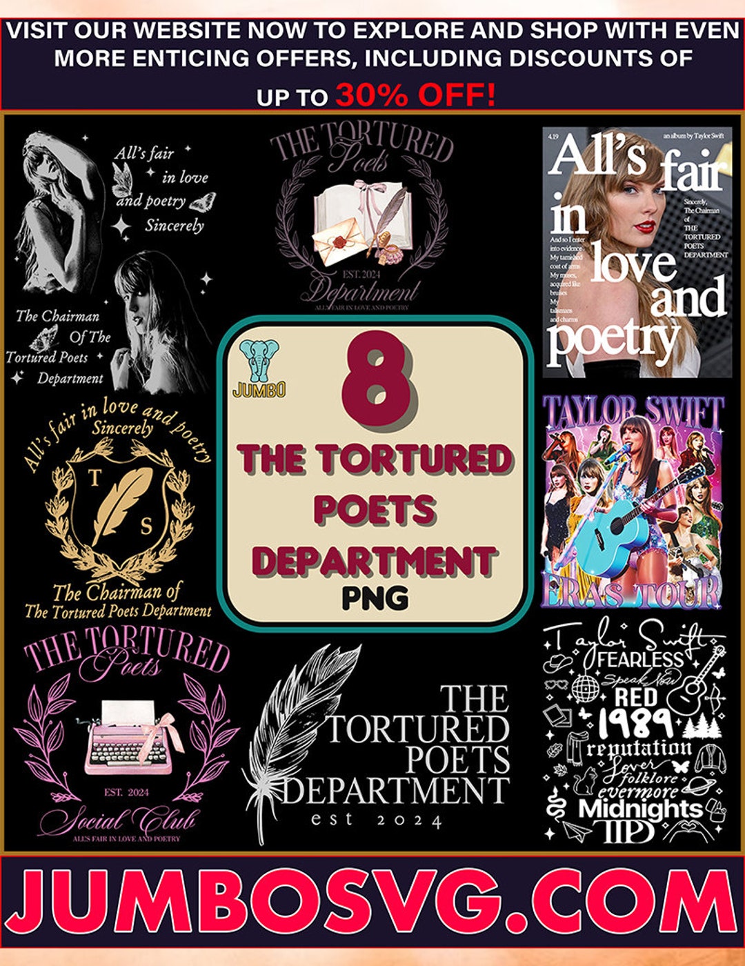 The Tortured Poets Department Png Bundle , the Eras Tour Png, the ...