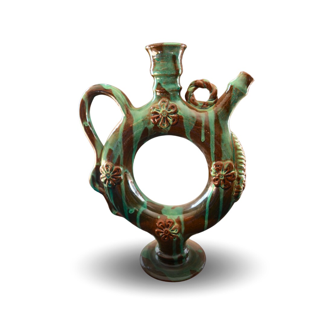 Canakkale Turkish Ceramic Ewer Traditional Canakkale Ceramics Pitcher ...