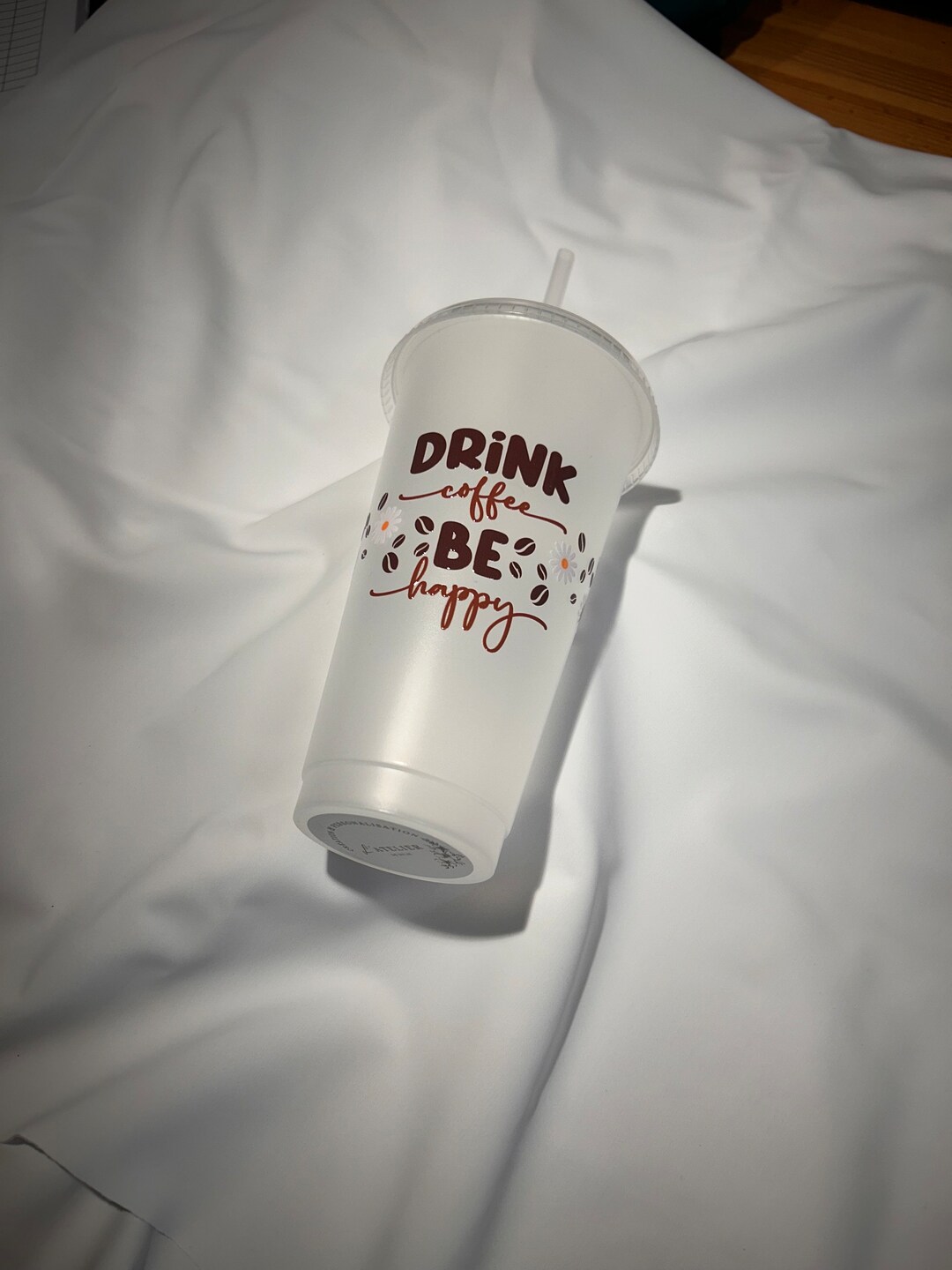 Venti Cold Cup Drink Coffee Be Happy - Etsy