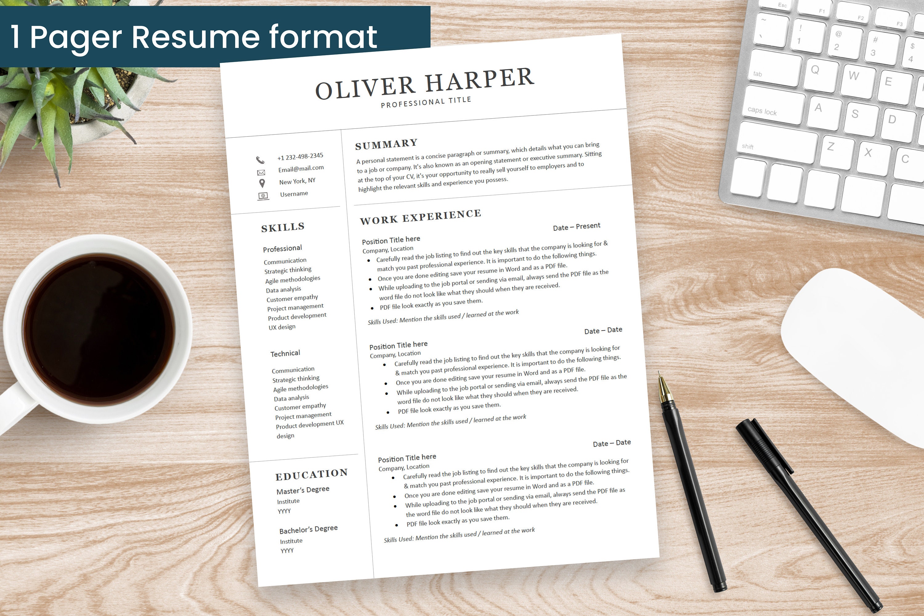 Executive Director Resume Template, Word & Pages, IT, Engineering ...