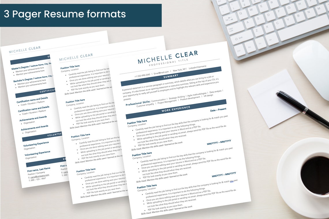 ATS Resume Template for Microsoft Word and Apple Pages Resume, ATS ...