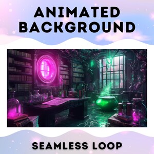 Vtuber Background | Enchanted Potion Lab | Animated Background | Stream ...