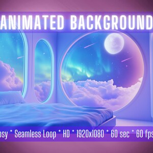 Vtuber Background | Celestial Dream Chamber | Animated Background ...