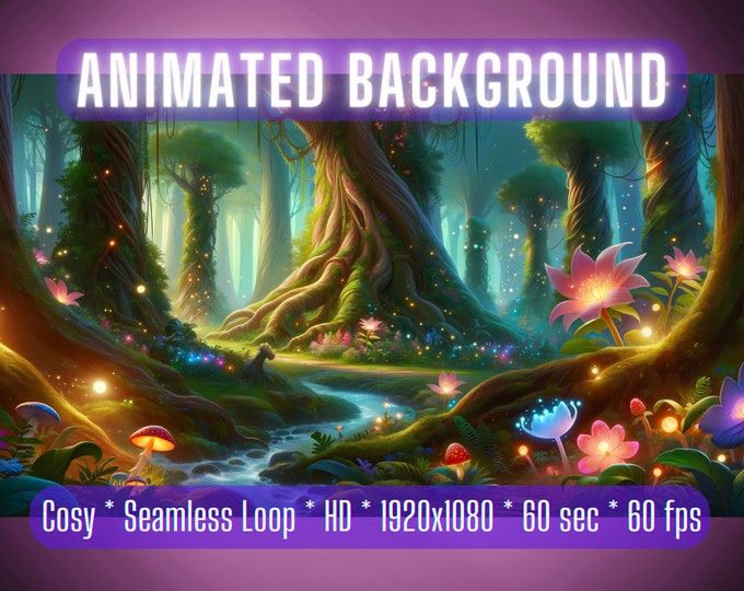 Animated Fairy Tree House Background, Vtuber Green Screen Overlay ...