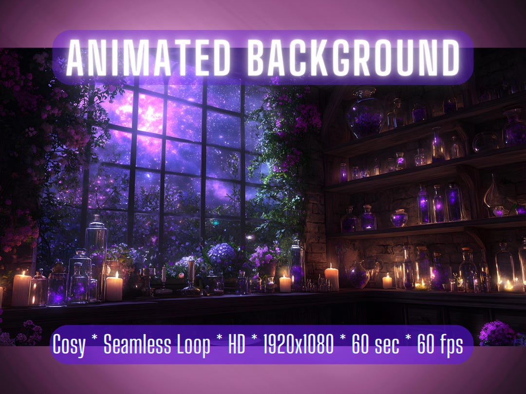 Vtuber Background | Celestial Potion Lab | Animated Background | Stream ...