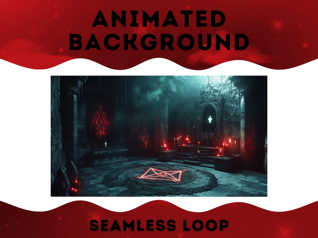 Vtuber Background | Dark Ritual Chamber | Animated Background | Stream ...