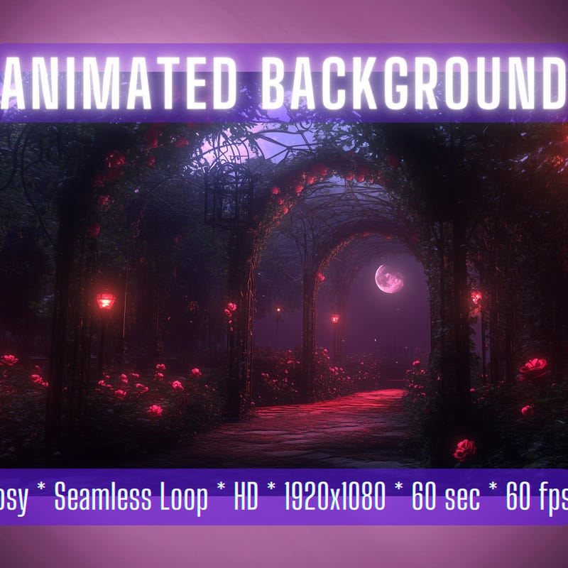 Vtuber Animated Garden - Etsy UK