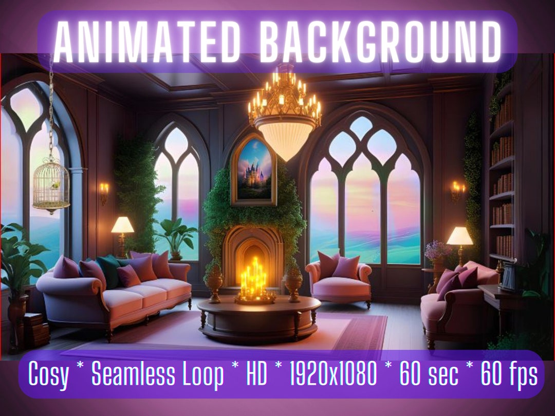 Animated Background Mystic Lounge Panorama | Vtuber Background ...