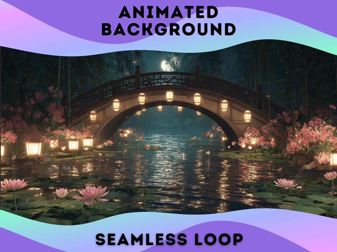 Vtuber Background | Enchanted Koi Garden | Animated Background | Stream ...