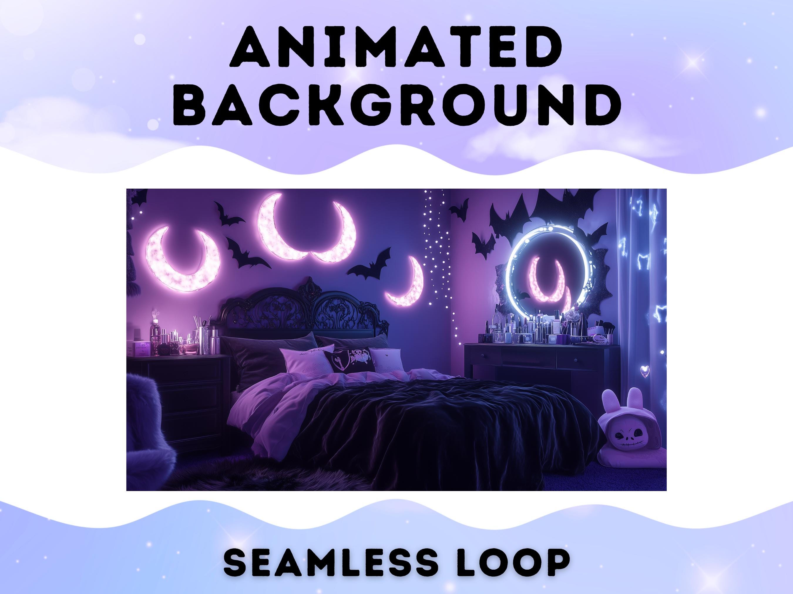 Vtuber Background | Crescent Moon Sanctuary | Animated Background ...