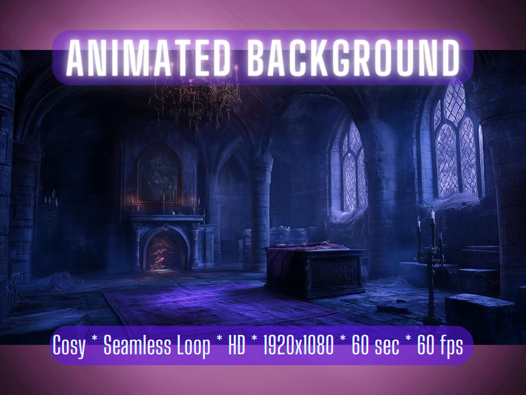 Vtuber Background | Gothic Crypt Chamber | Animated Background | Stream ...