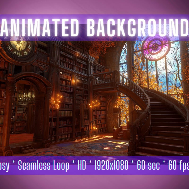 Library Zoom Background - Etsy