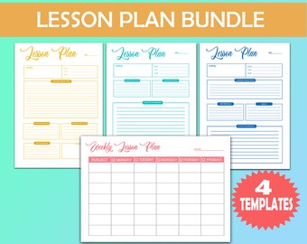 Lesson Plan Template, Lesson Planner Printable, Homeschool Teacher ...