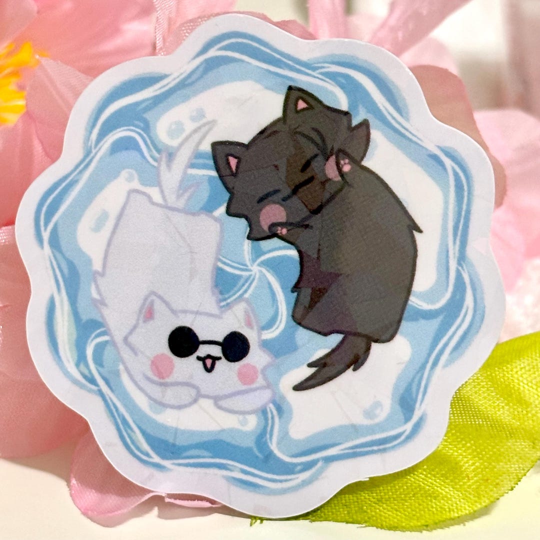 Satosugu Cat Holographic Sticker Jjk Inspired Gojo Satoru Geto Suguru ...