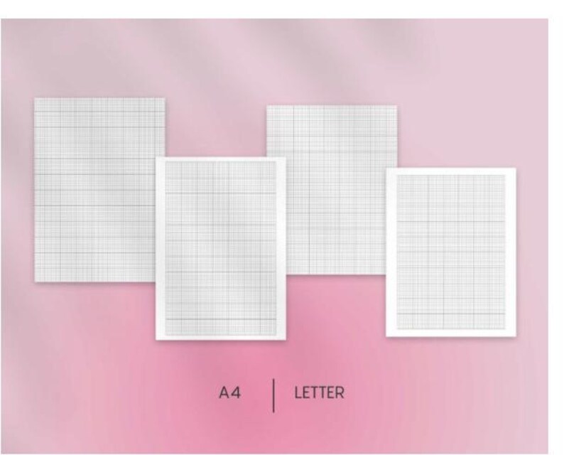 10x10 Grid Graph Paper Printable-pdf Bundle- Intant Download - Etsy ...