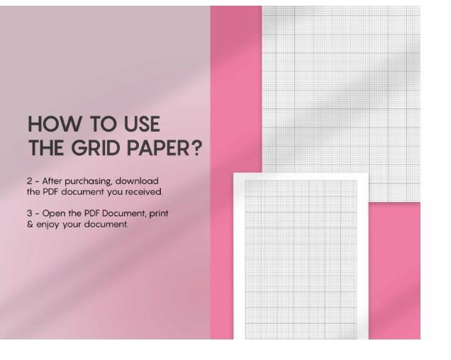 10x10 Grid Graph Paper Printable-pdf Bundle- Intant Download - Etsy