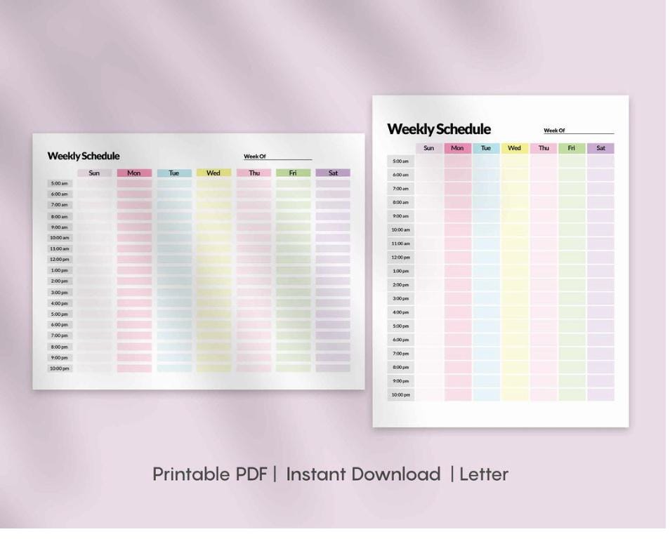 Editable Weekly Planner Printable & Digital PDF- Weekly Planner ...