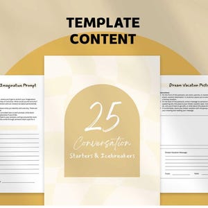 25 Conversation Starters & Icebreakers Canva Template.edible PDF ...