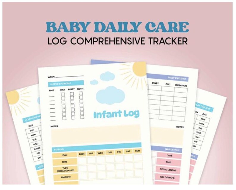 Baby Daily Care Log: Comprehensive Newborn Tracker (PDF) - Etsy