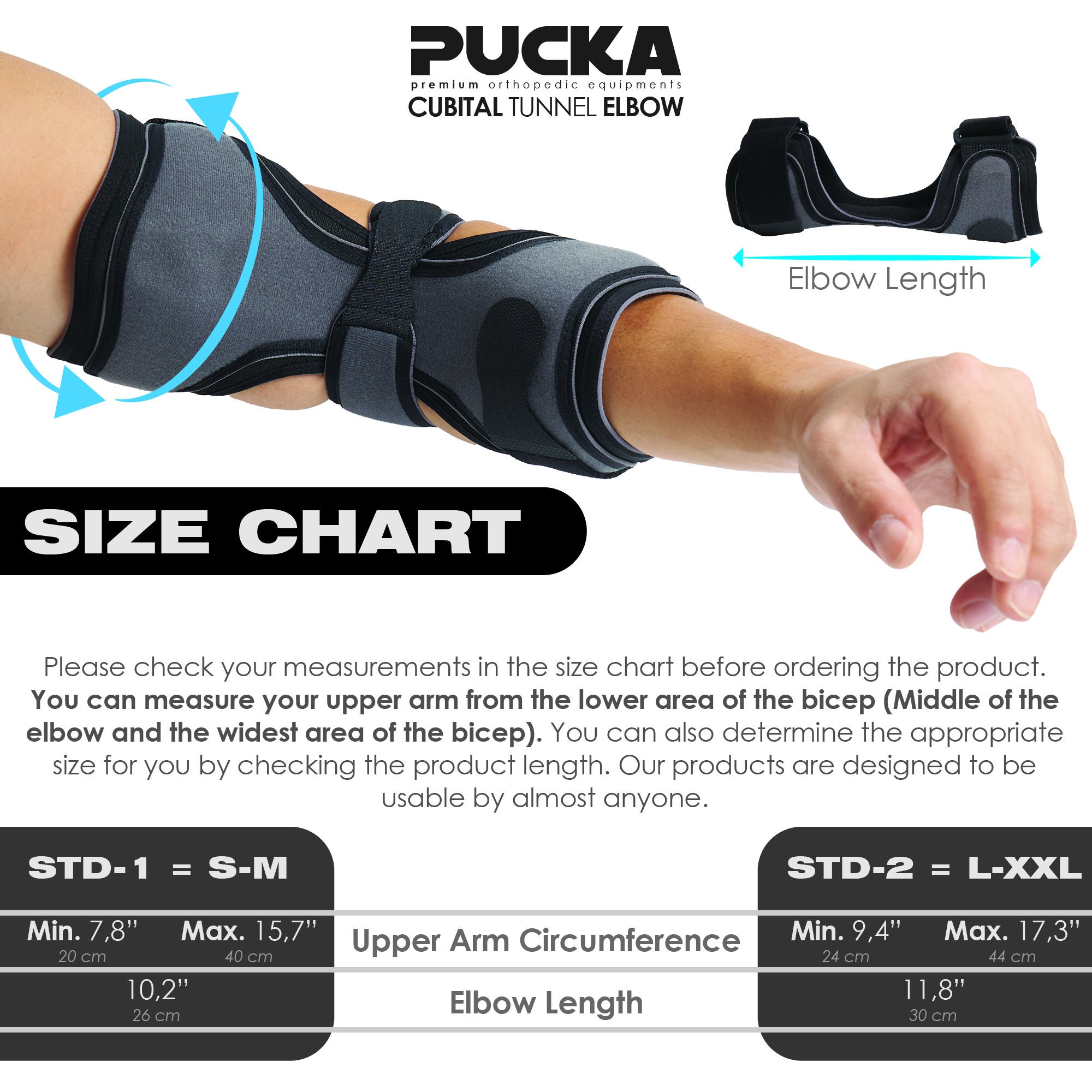 Elbow Brace Cubital Tunnel Syndrome Adjustable Elbow Splint Arm Ulnar Nerve Brace Support ...