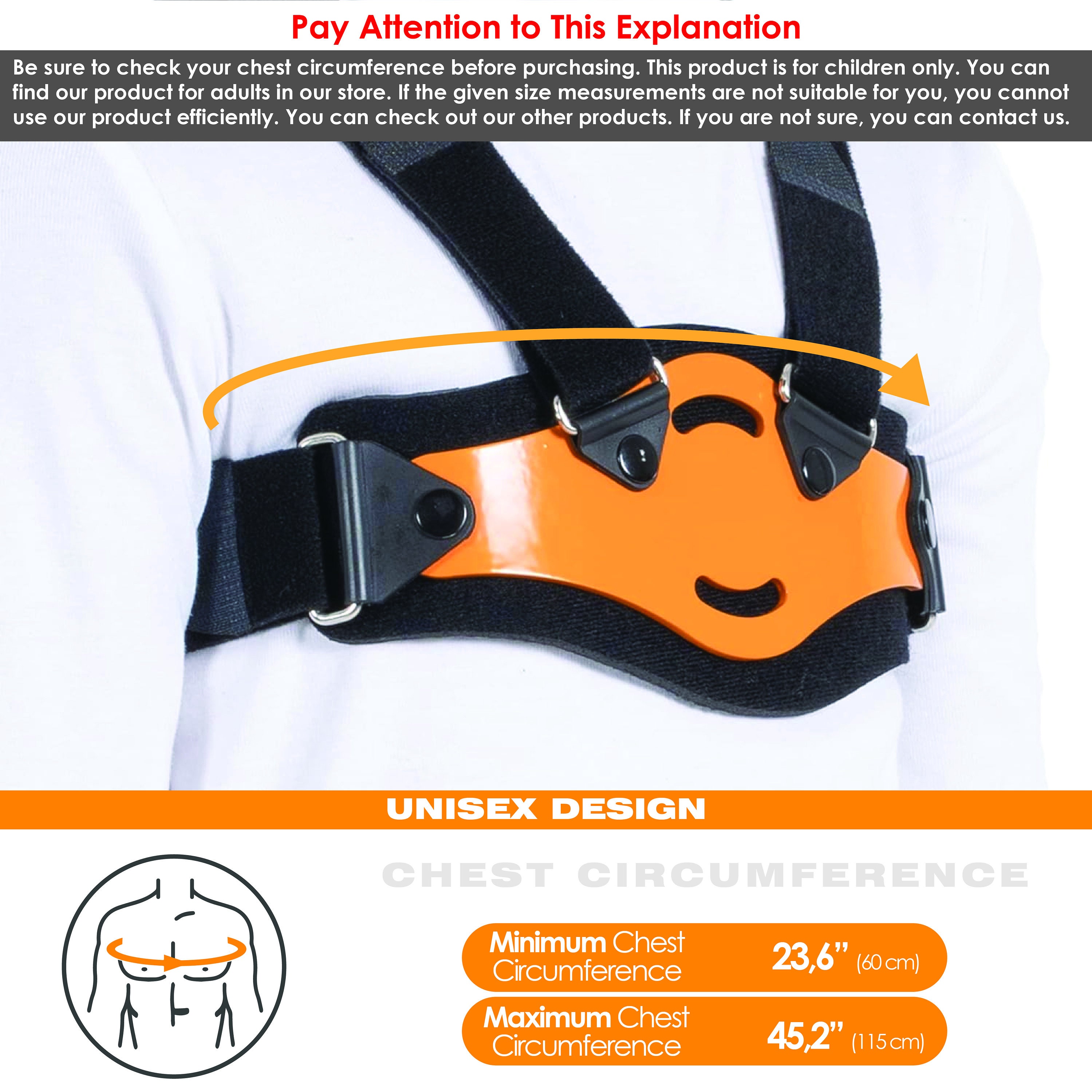 Pectus Carinatum Brace With Adjustable Straps Pigeon Chest Corset Adult ...