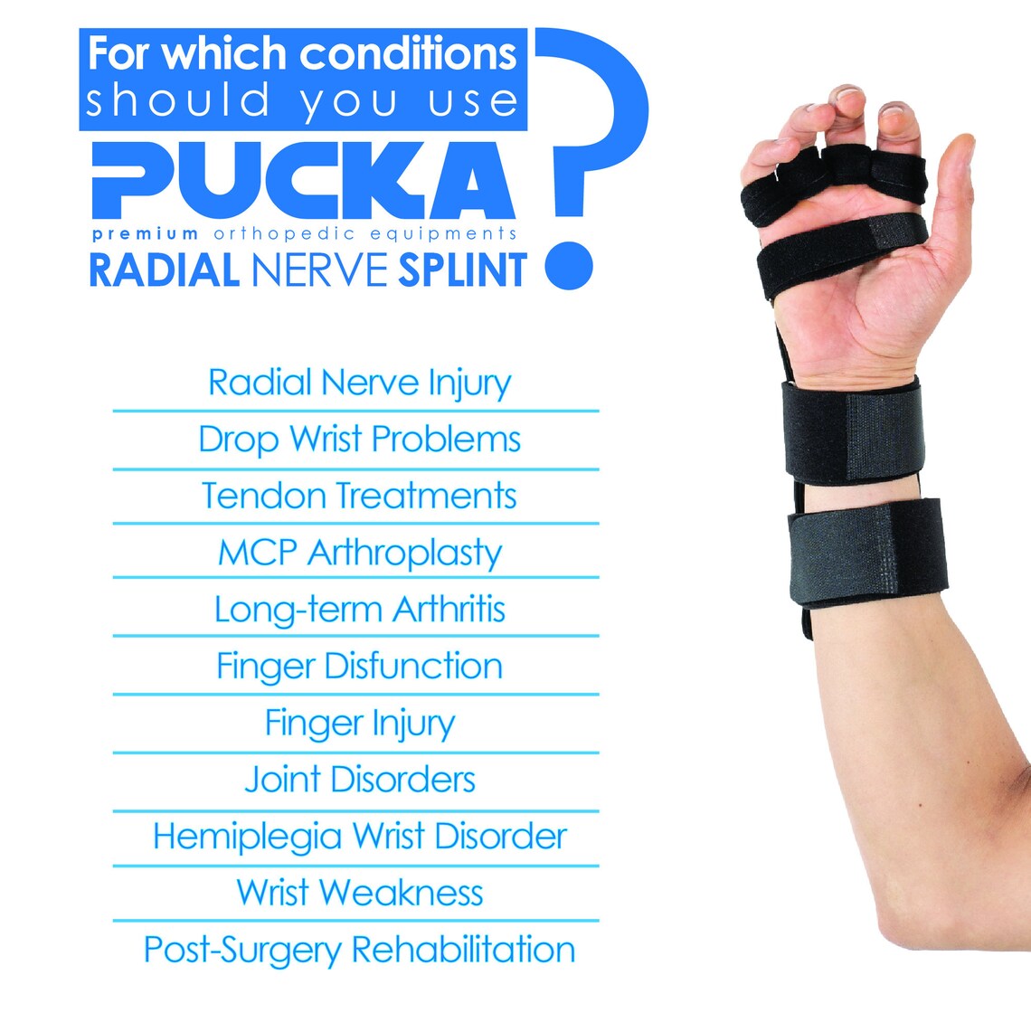 Radial Nerve Palsy Splint Adjustable Dynamic Drop Wrist and Finger ...
