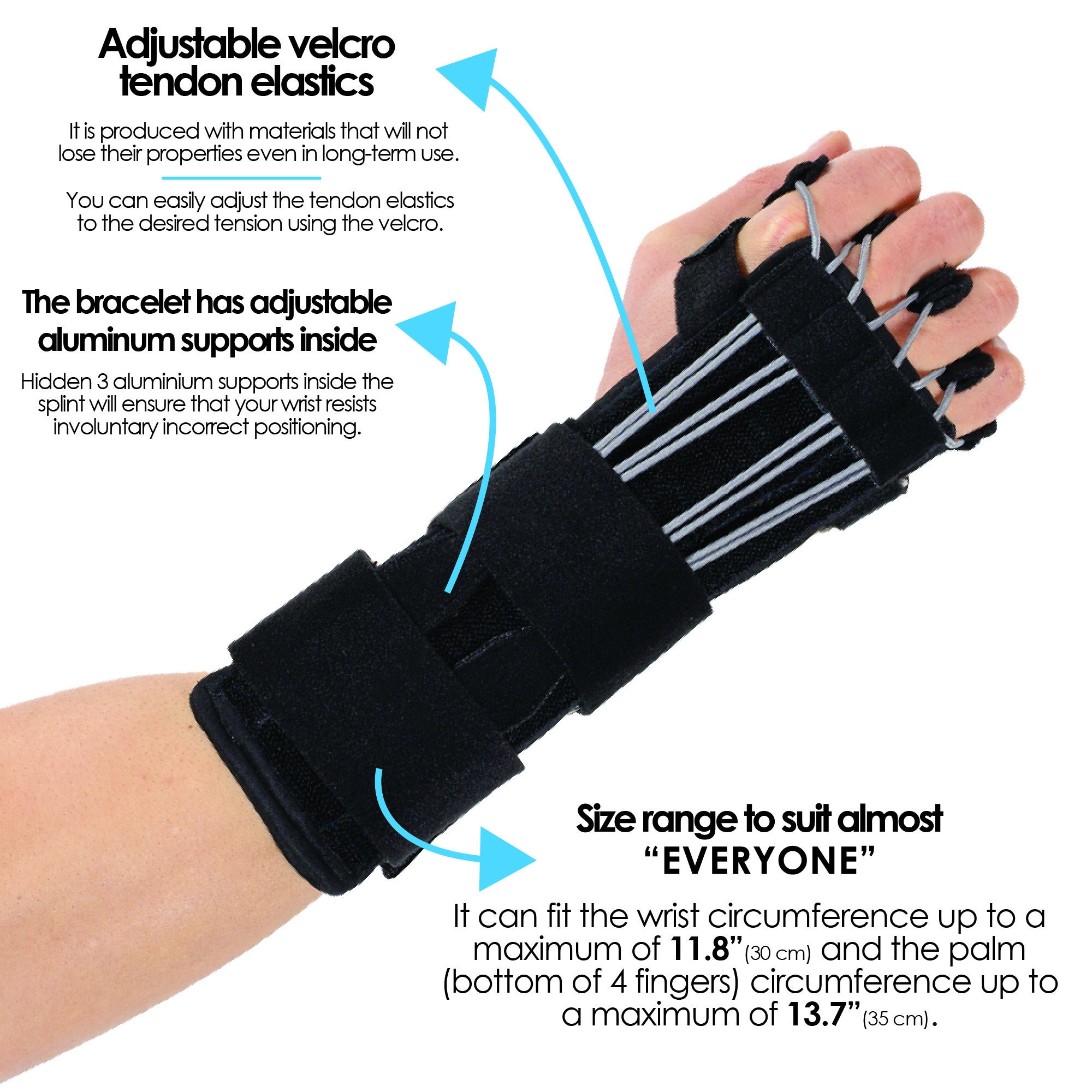 Radial Nerve Palsy Splint Adjustable Dynamic Drop Wrist and Finger ...