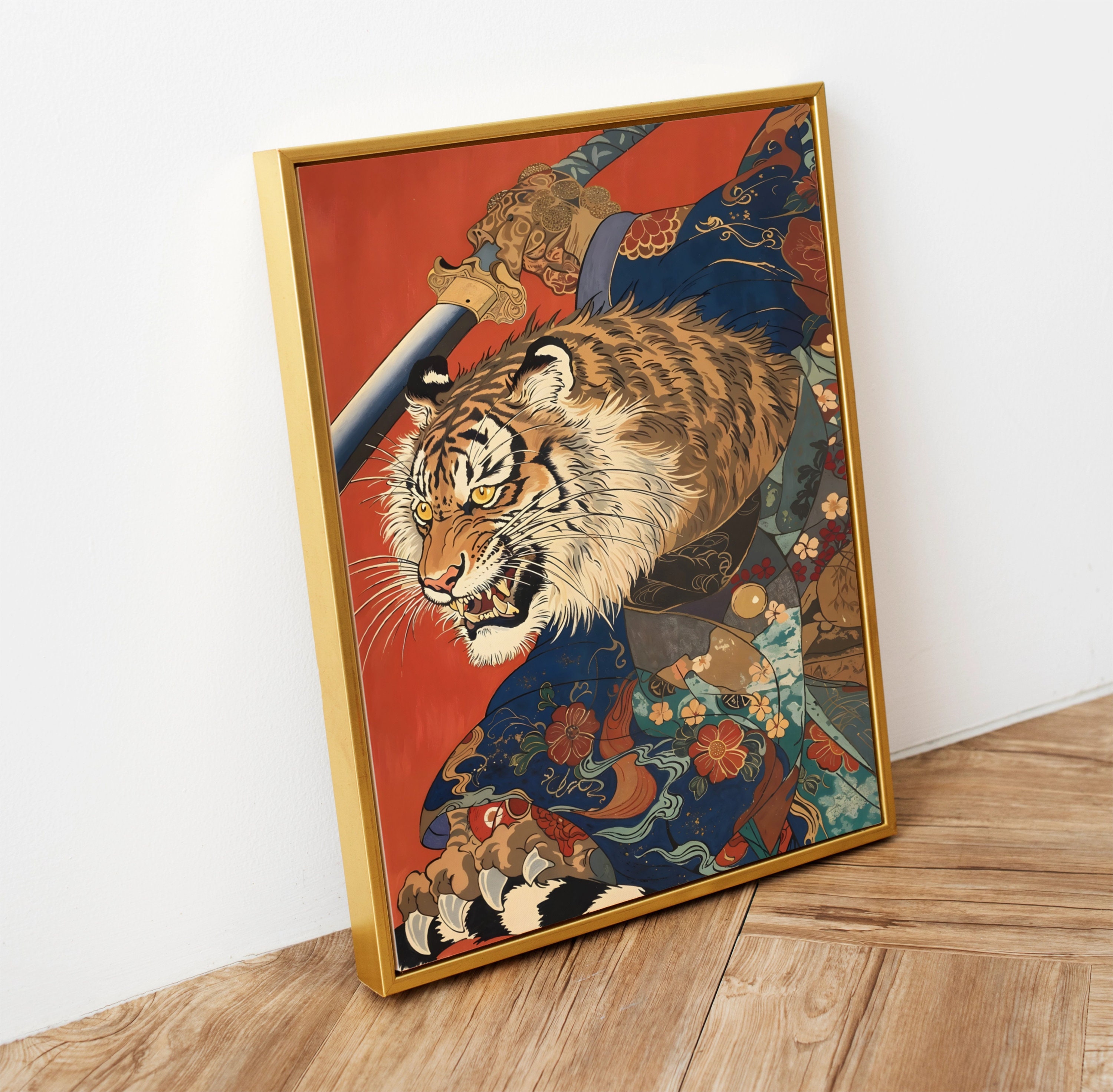 Vintage Japanese Tiger Poster, Instant Download, Japanese Art, Asian ...