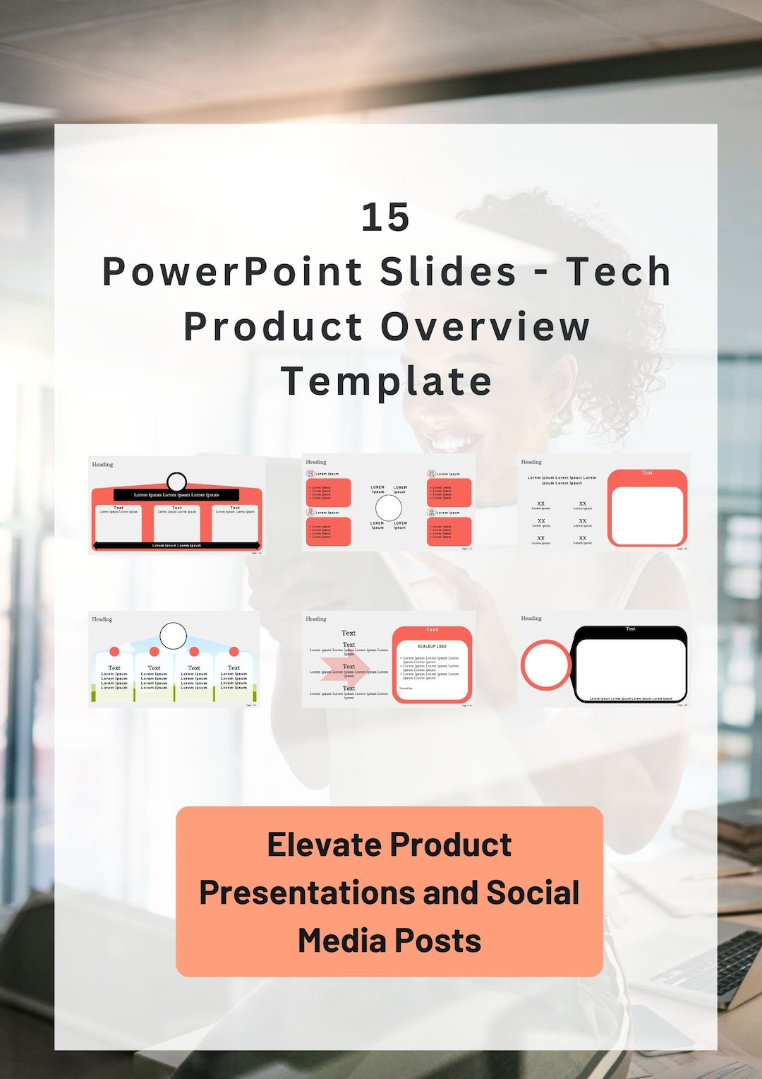 15 Powerpoint Slides Tech Product Overview Template - Etsy